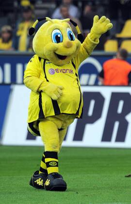 Maskottchen Biene Emma Fußball 1. BL Herren Saison 2008 2009, Borussia ...