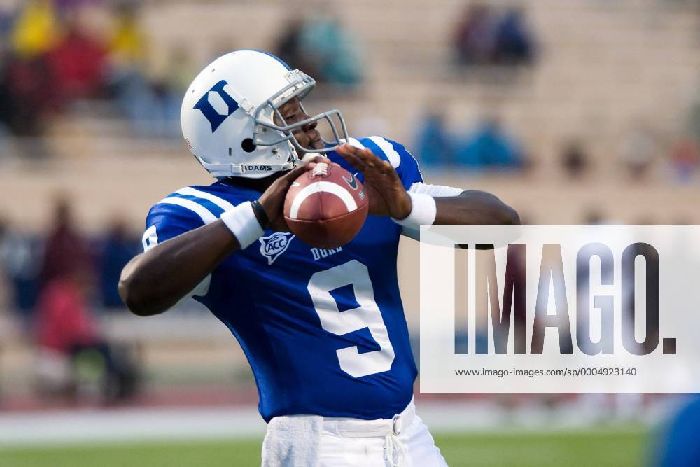 26 September 2009: NCAA Football NC Central vs Duke. Duke quarterback ...