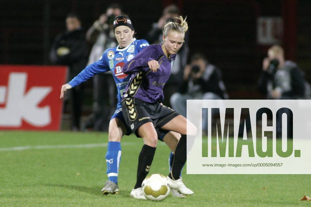Marie-Louise Johansson-Suahlberg (Linköpings FC, li.) - Turid Knaak (FCR 2001 Duisburg, re.) o