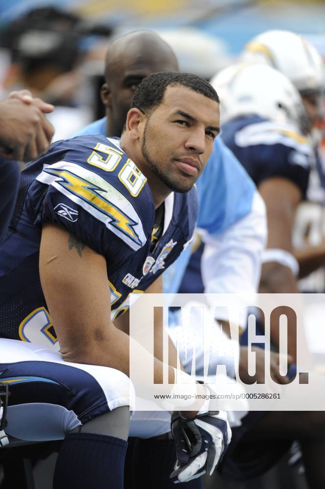 20 DEC 2009: Marques Harris of the San Diego Chargers sits on the bench ...