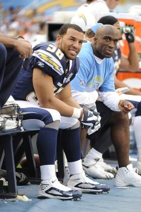 20 DEC 2009: Marques Harris of the San Diego Chargers sits on the bench ...