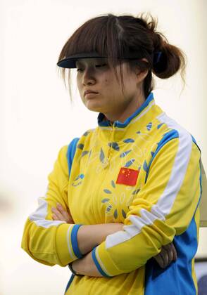 Guo Wenjun of China competes during the women s 10m Air Pistol Final in ...