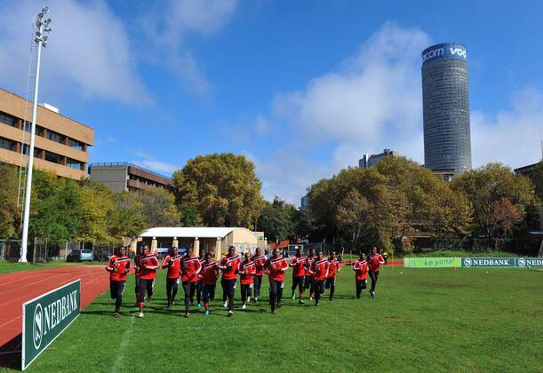Pirates practice JOHANNESBURG, SOUTH AFRICA - APRIL 28, Coach Ruud Krol ...