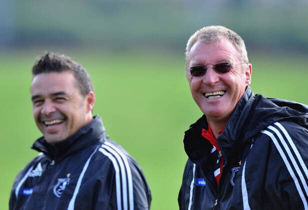 Pirates practice JOHANNESBURG, SOUTH AFRICA - APRIL 28, Coach Ruud Krol ...