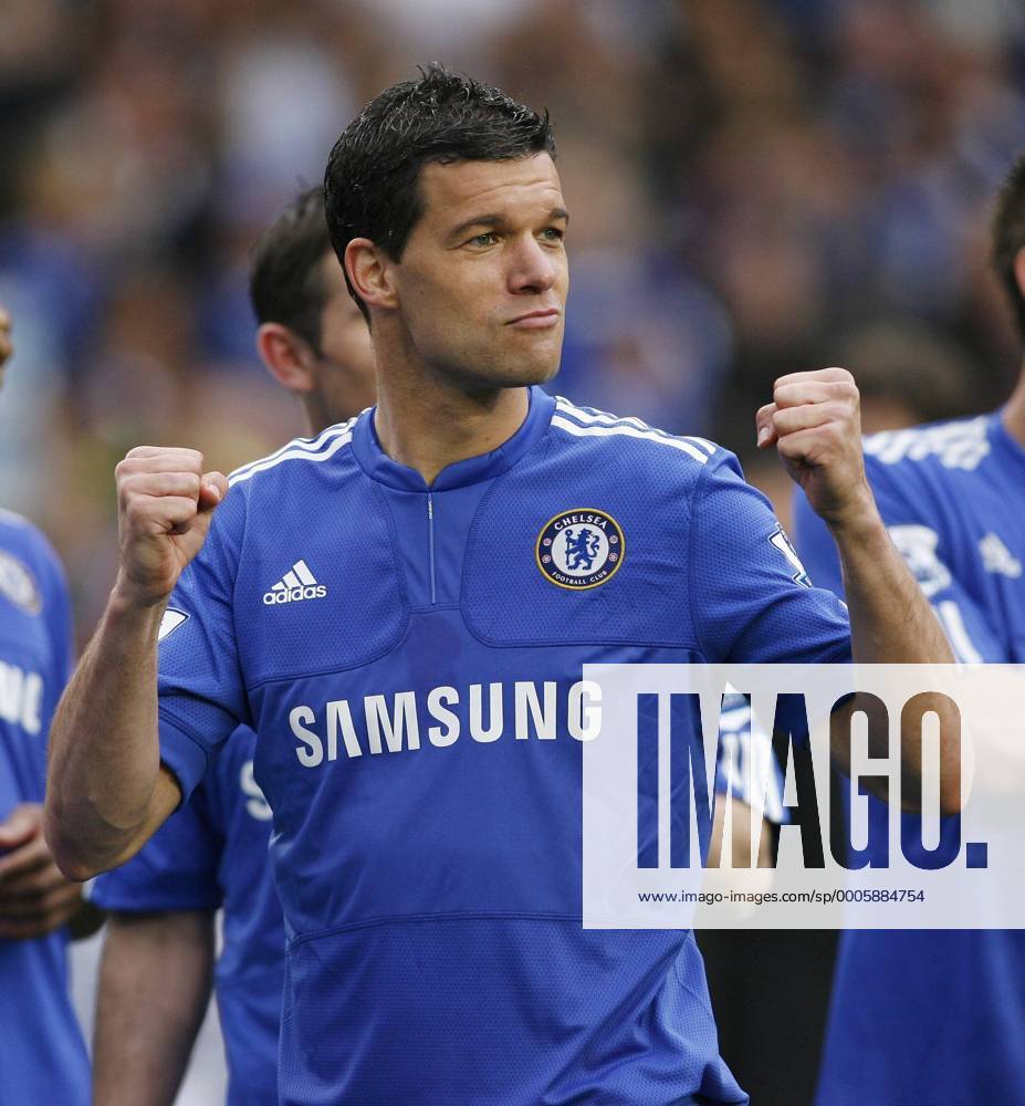 Chelsea s Michael Ballack celebrates their teams title win, 2009 10 ...