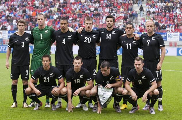 Mannschaftsbild Neuseeland, hi.v. li.: Tony LOCHHEAD, Mark PASTON ...