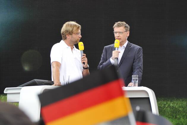 RTL WM Berichterstattung in Aachen waehrend der Weltmeisterschaft 2010 ...