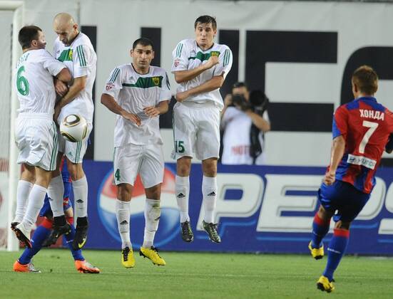 Anzhi s David Tsoraev, Mitar Pekovic, Mahir Shukurov and Nikolai Zhosan ...