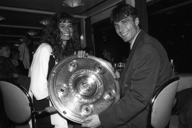 Fußball, 1. FC Kaiserslautern, Deutscher Meister 1991 Trainer Karlheinz ...