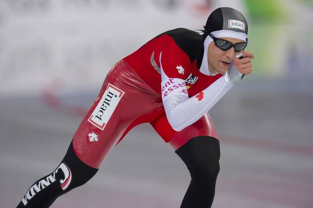 Lucas MAKOWSKY of Canada competes in the men 10000m Division A during ...