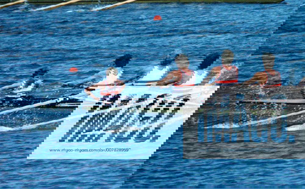 Colin Moynihan (Cox - left) leads the Great Britian team to a Silver ...