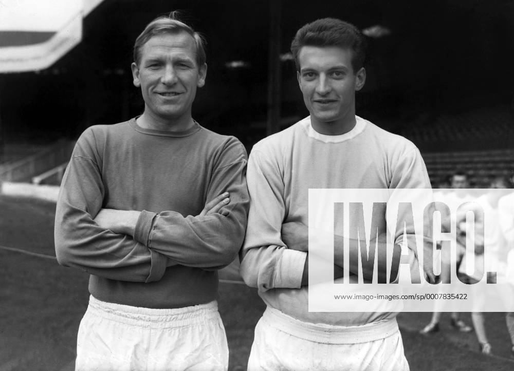 Neil Young and Goalkeeper, Bert Trautmann 31 07 1962 Manchester City ...