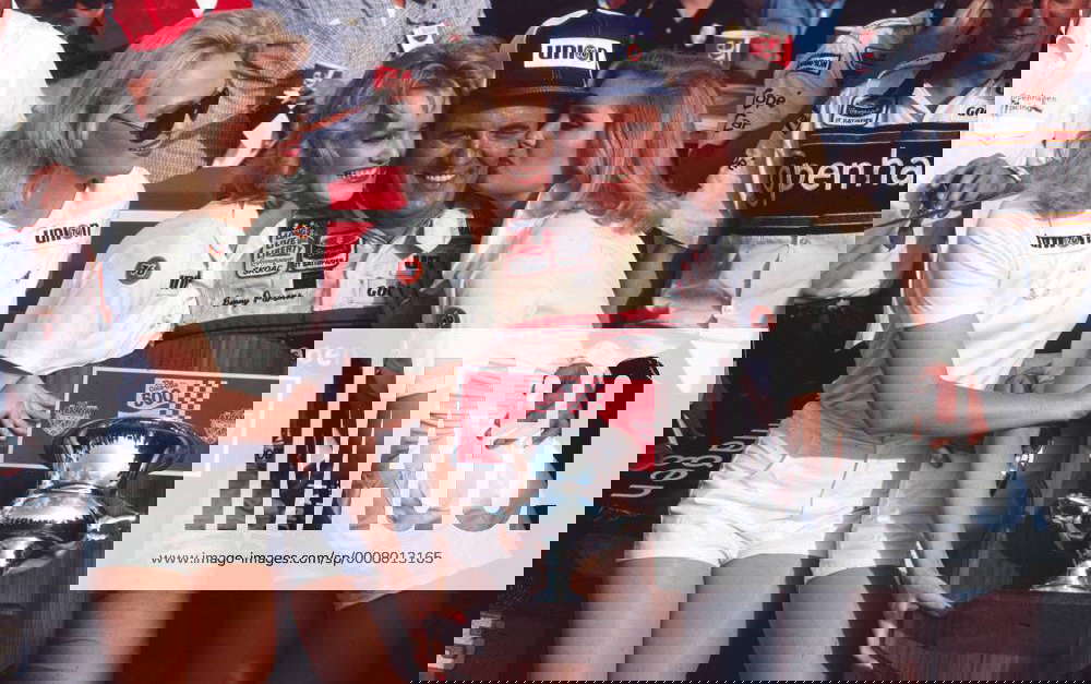 1984 Mar 18: Benny Parsons and the Union 76 Racestoppers celebrate in ...