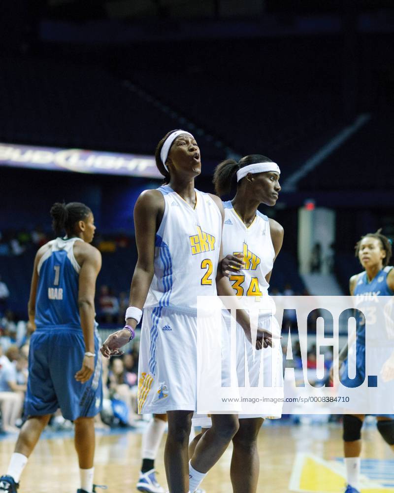 August 12 2011: Michelle Snow of the Chicago Sky reacts to a foul call ...
