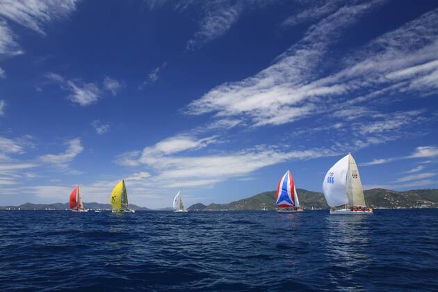 Segeln bei den British Virgin Islands, BVI Spring