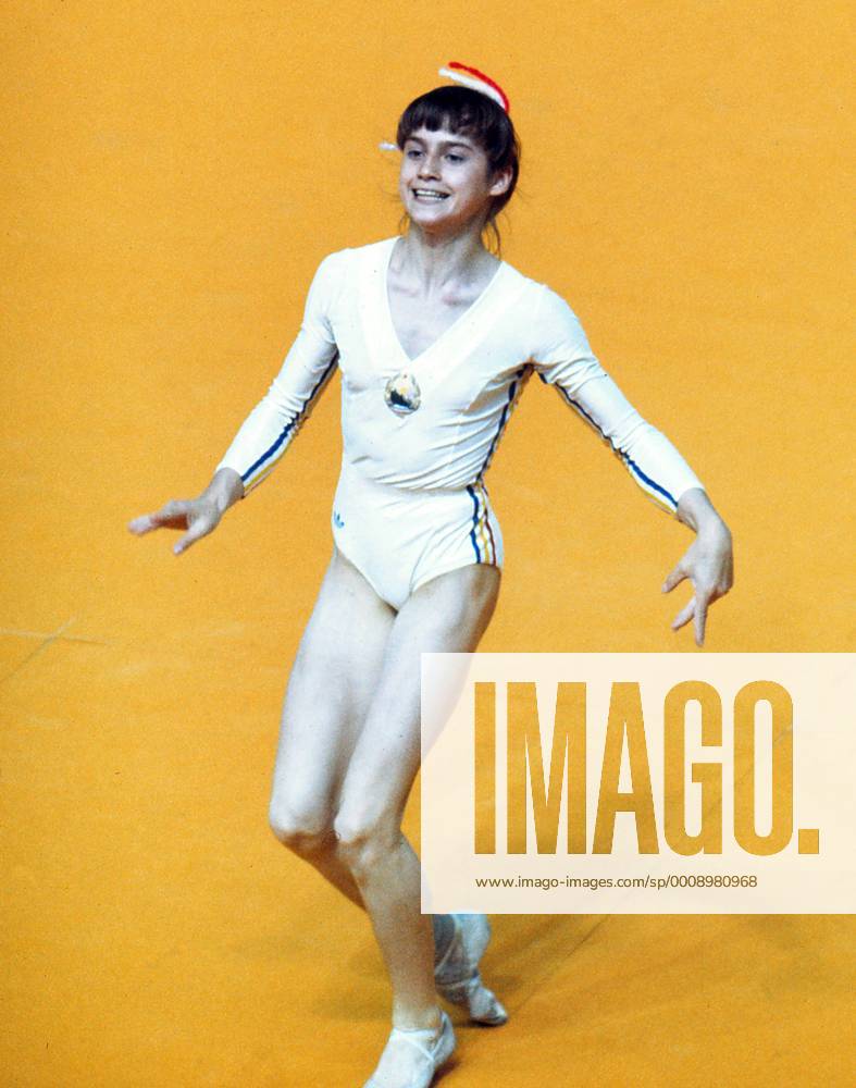 Nadia Comaneci - Romania on the floor exercise. Montreal Olympics