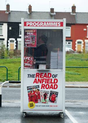 LIVERPOOL, ENGLAND - Saturday, December 10, 2011: A match-day programme ...