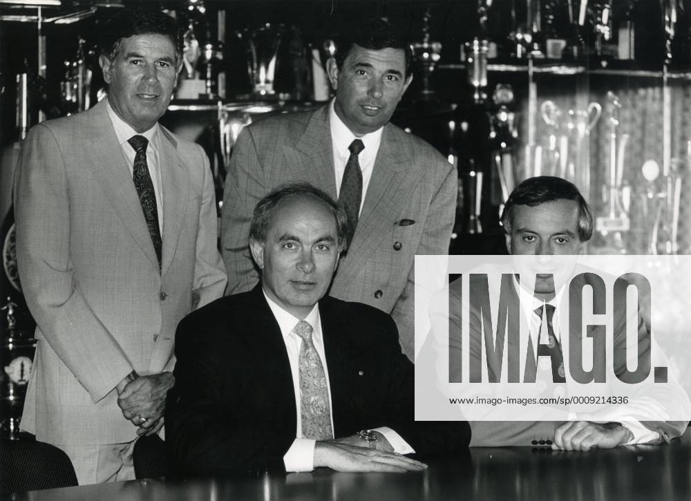 (L-R) Andrie Kraan, Michael van Praag, Arie van Os, Uri Coronel - Ajax ...