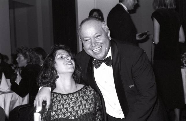 Emil Beck (Fecht-Trainer) mit Fechterin Sabine Bau 11 88 hör Emil Beck ...