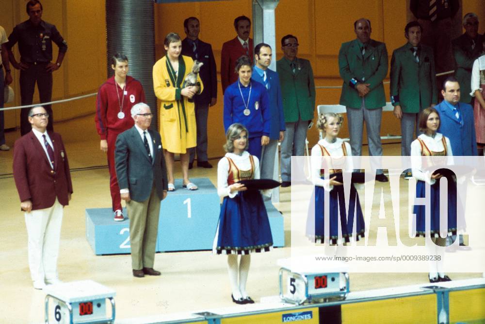 Siegerehrung 400m Lagen Olympische Spiele 1972 in München ...
