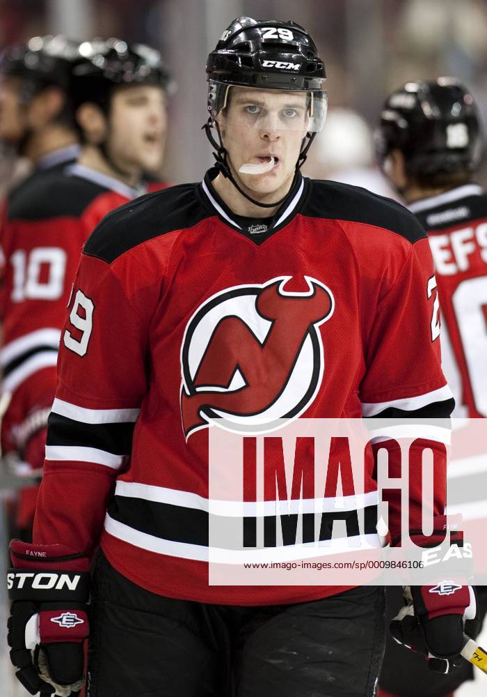 February 17 2012: Devils defensemen Mark Fayne (29) at start of the ...