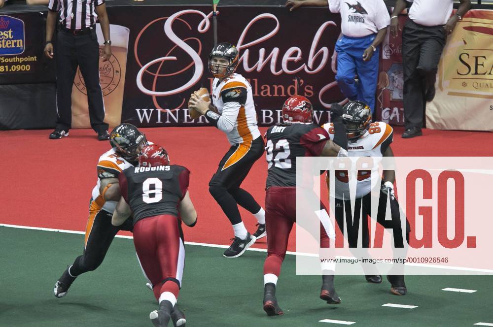 July 06, 2012: Milwaukee Mustangs quarterback Gino Guidugli (11) drops ...