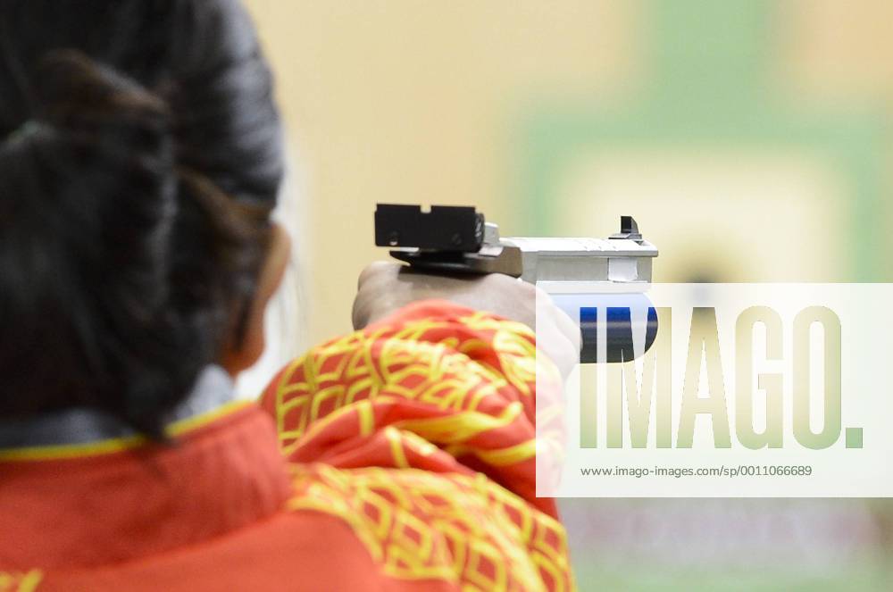 .Guo Wenjun of China competes during the women s 10m air pistol final ...