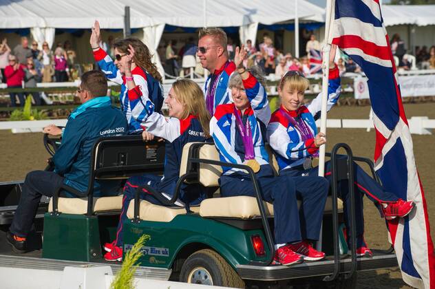 Paralympic medal-winning Equestrians Sophie Christiansen, Deborah ...