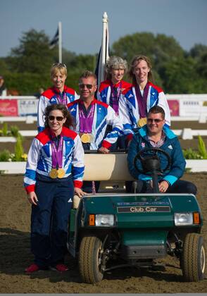 Paralympic medal-winning Equestrians Sophie Christiansen, Deborah ...