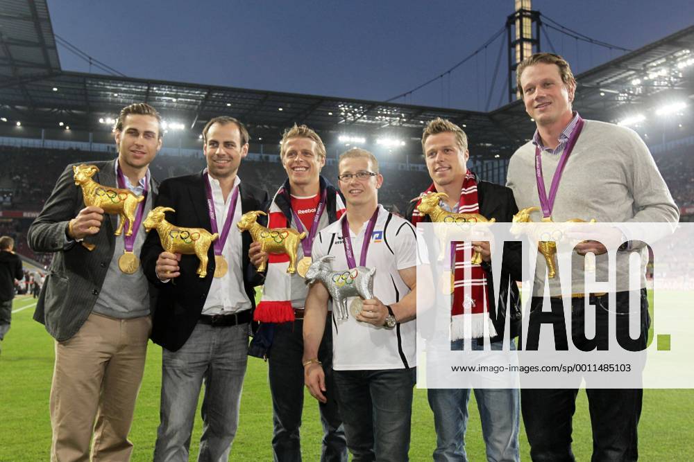 1.FC Köln, Ehrung der Olympioniken aus Köln (L-R): Christopher Zeller ...
