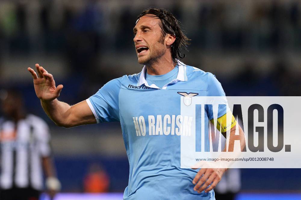 Lazio s captain Stefano Mauri wear a shirt reading No Racism Stefano ...
