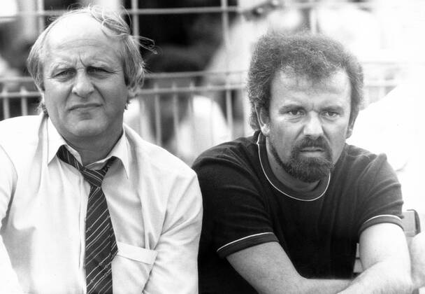 Präsident Jean Löring und Trainer Martin Luppen Fußball Herren DFB ...