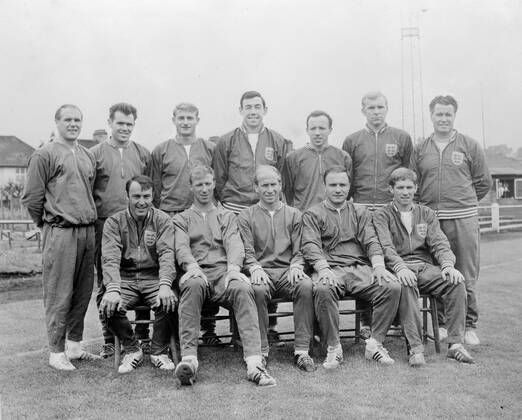 London : This is the English World Cup Football Team which will meet ...