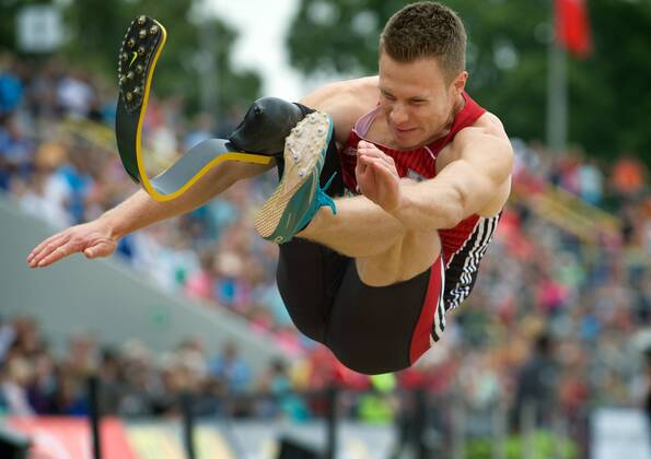 Leichtathletik Ulm 26.07.2014 Donaustadion Weitsprung Herren Jan UDER ...