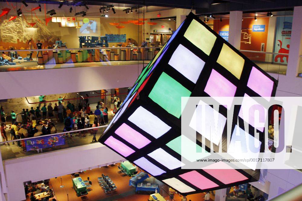 People walk through a Rubik s Cube Exhibit at the National Rubik s Cube ...