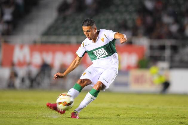 Elche, SPAIN - 2014 August 09: Faycal FAJR during the preseason ...