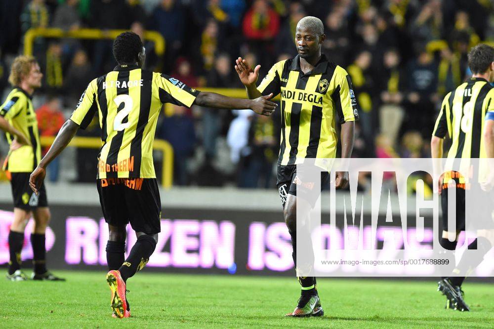 - LIER, BELGIUM: Lierse s Hamari Traore and Lierse s Eric Matoukou ...