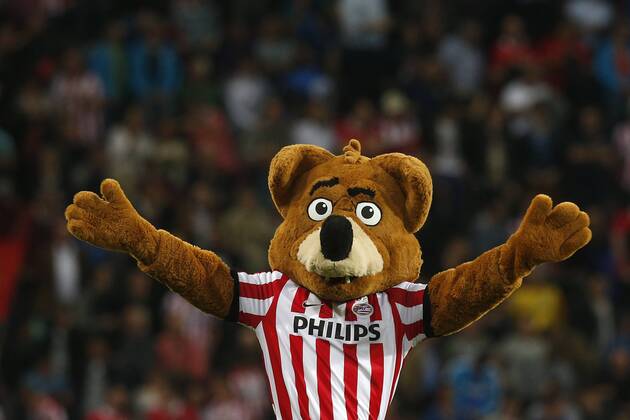 Mascot Phoxy of PSV during the Dutch Eredivisie match between PSV ...