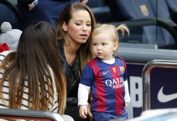 BARCELONA - february 15- SPAIN: Raquel Mauri, Rakitic wife, wiht her ...