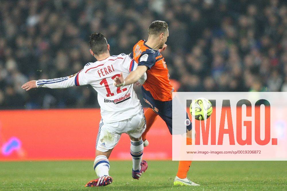 Jordan Ferry (ol) contre Kevin BERIGAUD (Montpellier) FOOTBALL ...
