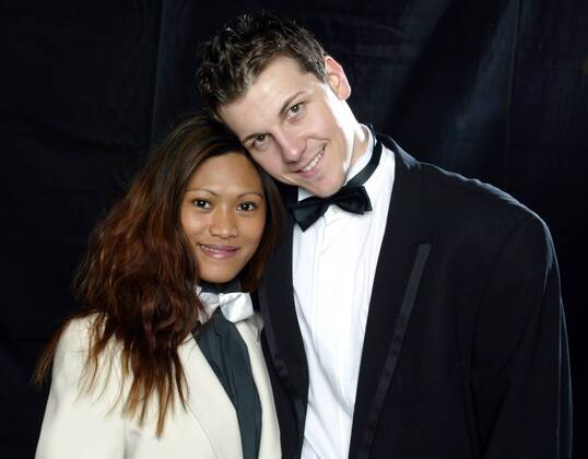 Timo Boll mit Ehefrau Rodelia