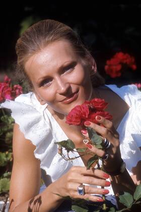 Diana Sandmann (Lebensgefährtin von Franz Beckenbauer) beim