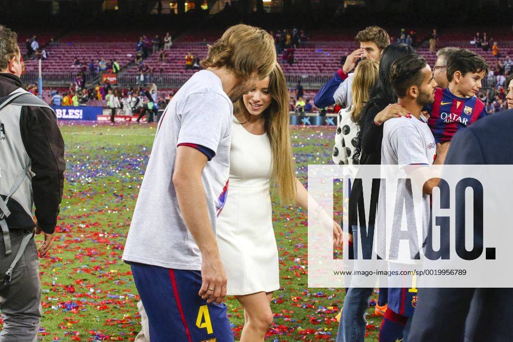 BARCELONA- may 23- SPAIN: Rakitic and Raquel Mauri in the match beetwen ...