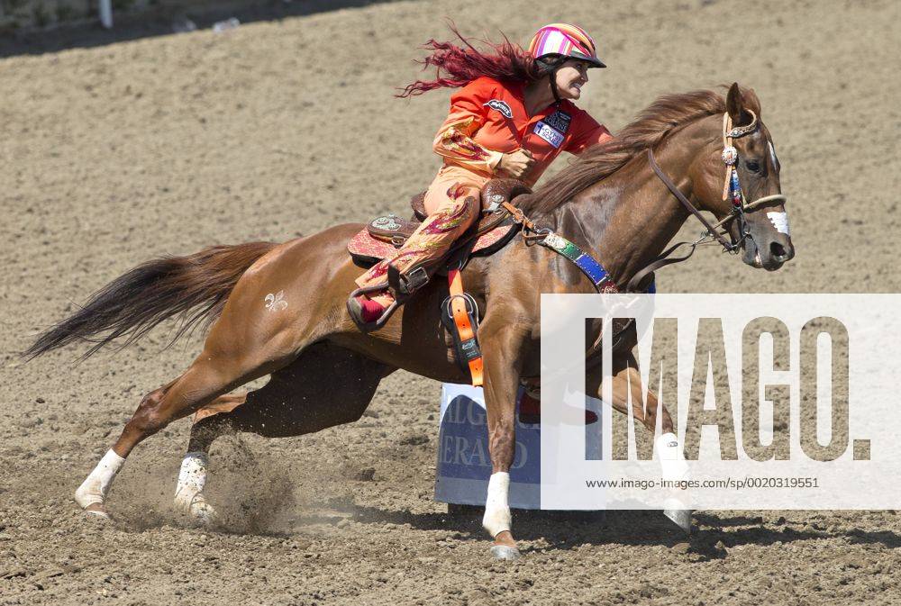 Calgary, Alberta; Canada--- Cowgirl Fallon Taylor (from Collinsville ...