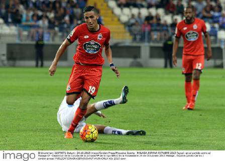 MALAGA,ESPANA OCTUBRE 2015:faycal en el partido entre el Malaga CF ...