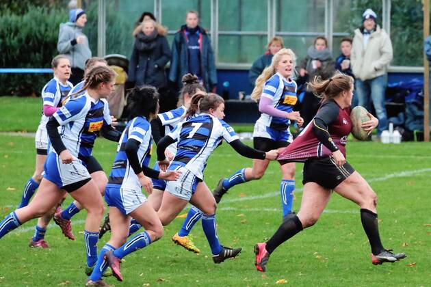 Aus Rugby Frauen Bundesliga Germania List Hannover (weiss-Blau) gegen ...