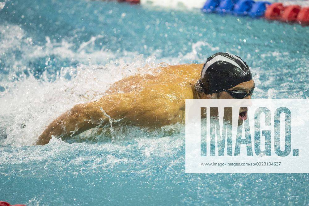 March 03, 2016: Michael Phelps wins the 100m butterfly final during the ...