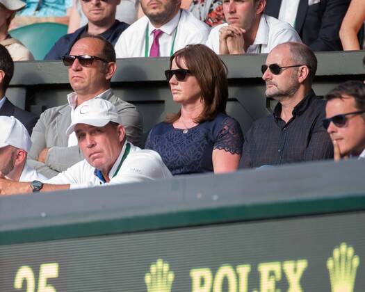 ANDY MURRAY TEAM, L-R. Trainer Ivan Lendl, Vater Will Murray und seine ...