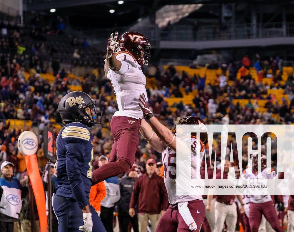 Virginia Tech Hokies wide receiver Isaiah Ford celebrates with Virginia ...