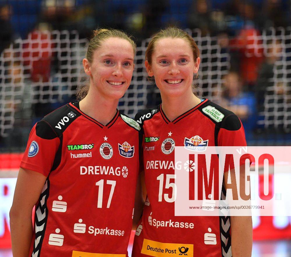 V.l.: Amber Rolfzen und Kadie Rolfzen (beide Dresden), Dresdner SC ...